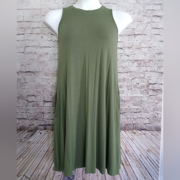 Time and Tru | Dresses | Time And Tru Aline Tshirt Dress Green Small ...
